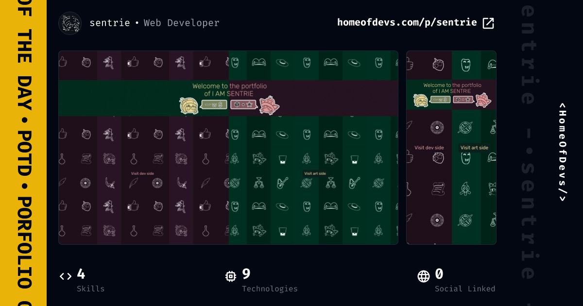 sentrie - Web Developer - sentrie - | HomeOfDevs